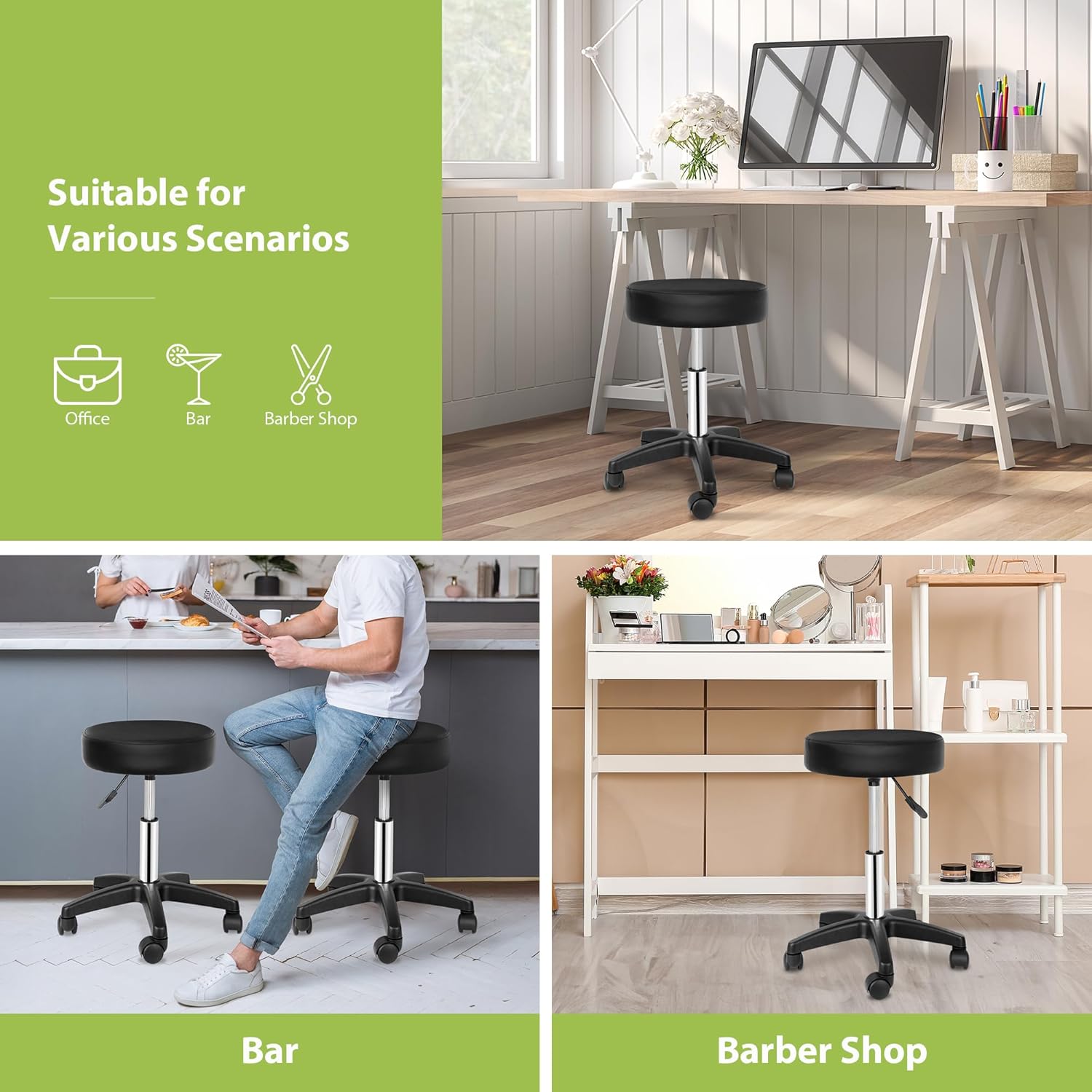 Height Adjustable Swivel Bar/Office Stool – Climax Furniture