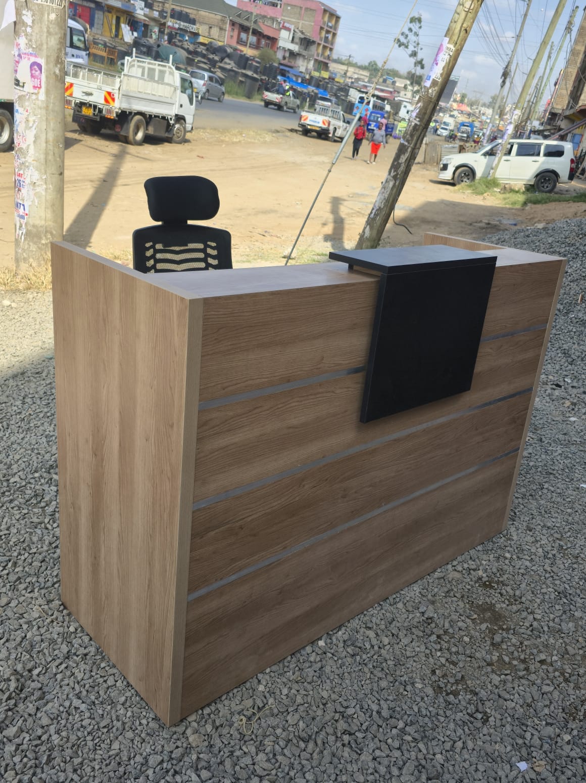 1.4M Modern Office Reception Desk – Climax Furniture