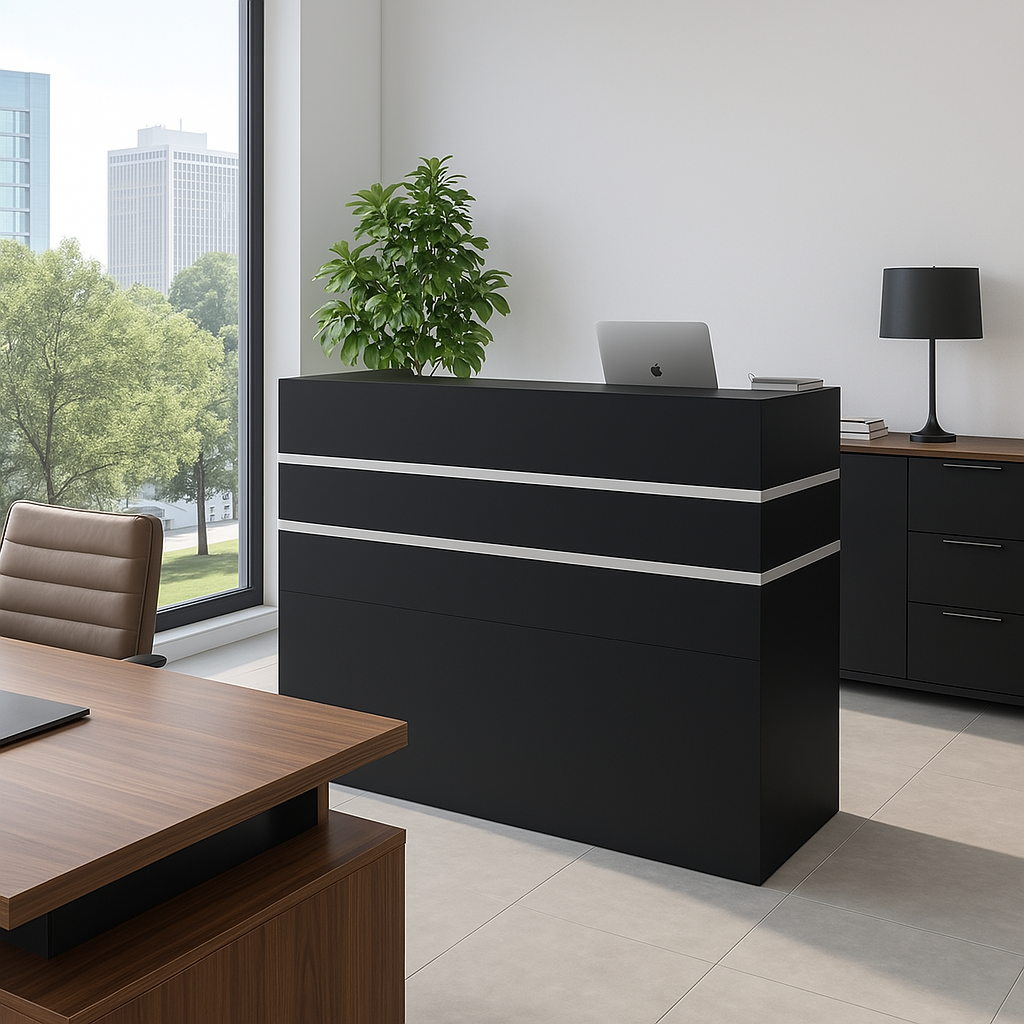 1.4M Modern Office Reception Desk – Climax Furniture