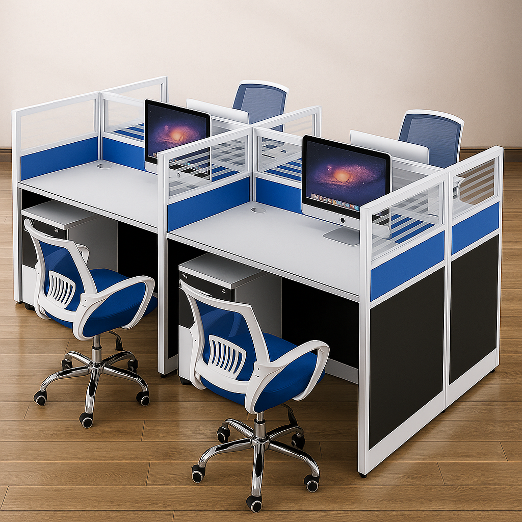 4 Way Modern Office Workstation – Climax Furniture