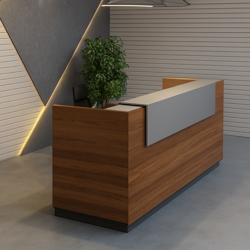 1.4M Modern Office Reception Desk – Climax Furniture