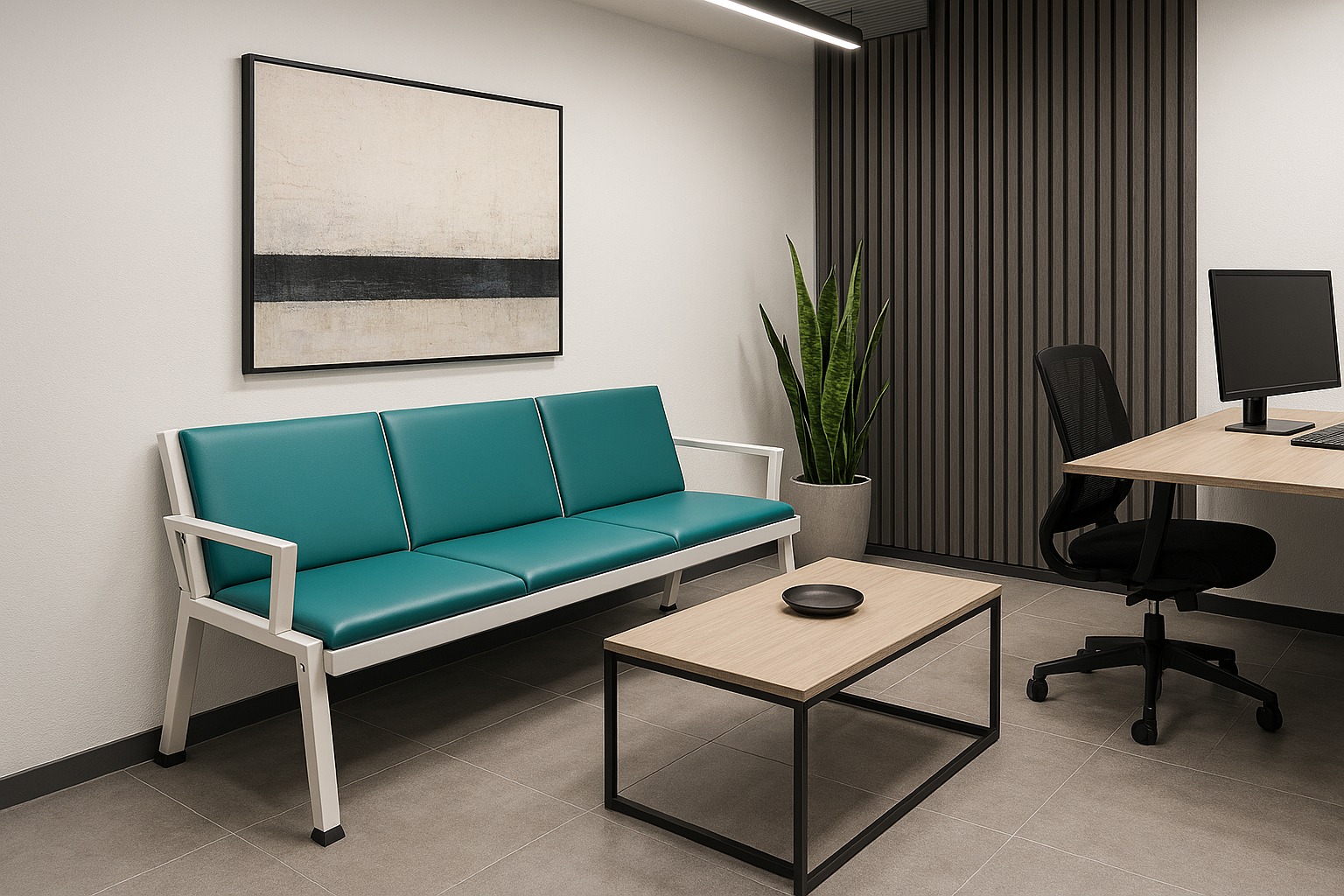 3 Link Heavy Duty Office Reception Bench – Climax Furniture